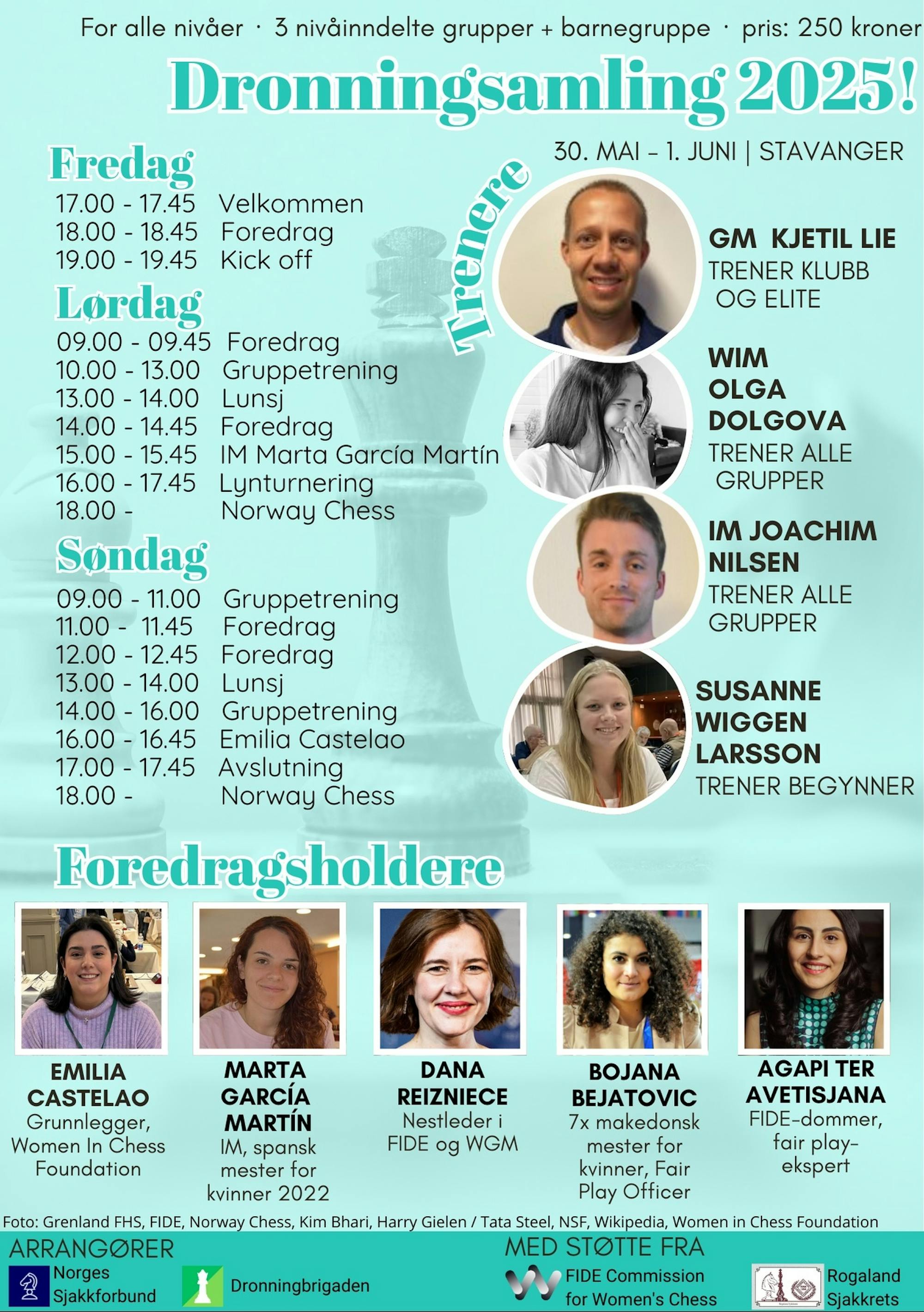 Sjakkforbundet | Dronningsamling i Stavanger 2025